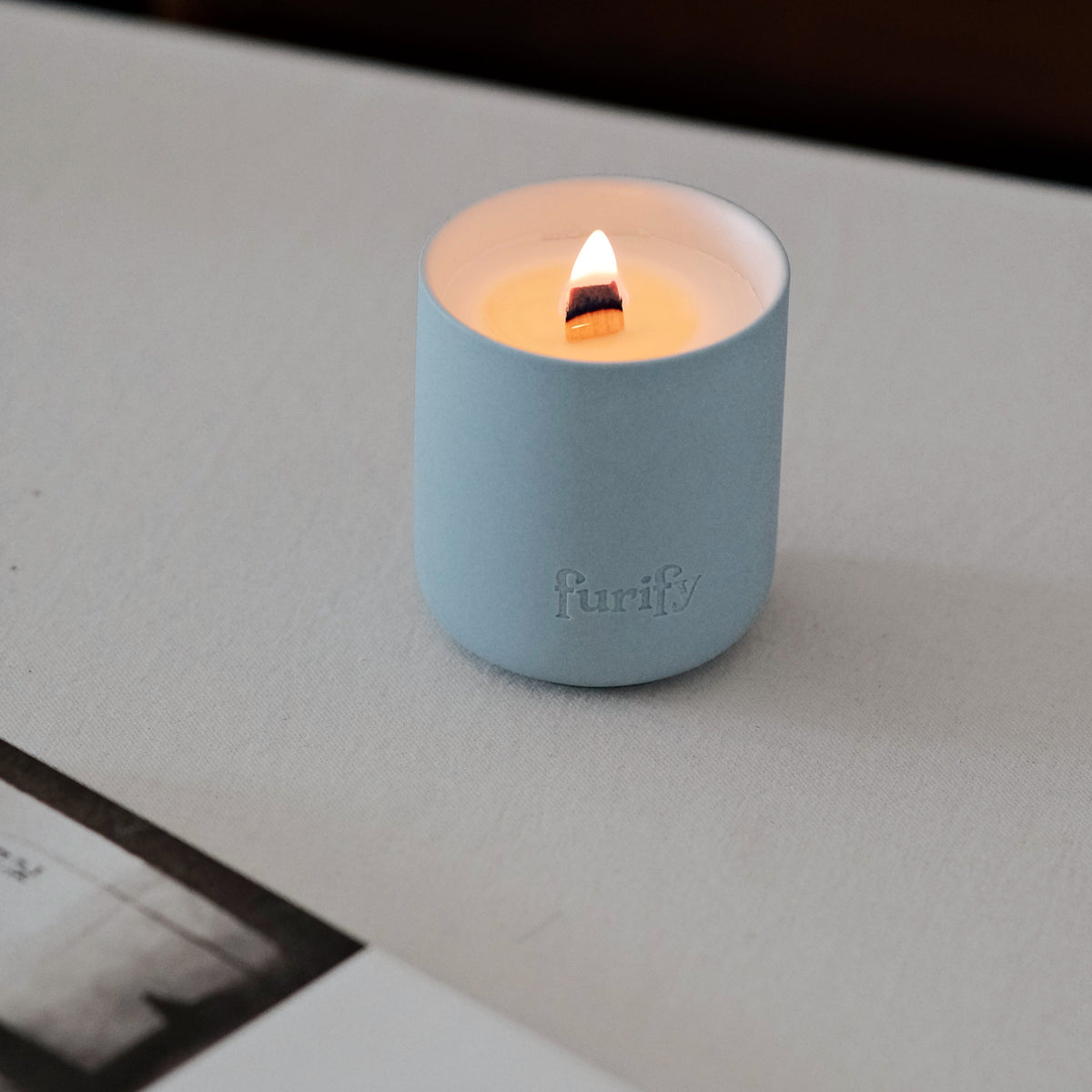 Furify® Pet-Friendly Soy & Coconut Wax Wood Wick Wabi-Sabi Candle